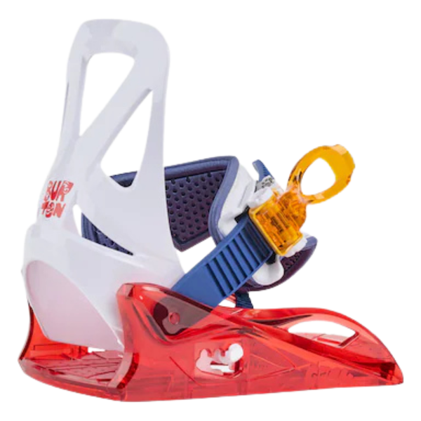 Burton Kid's Grom Disc Snowboard Bindings - Red/Multi - Ballistics